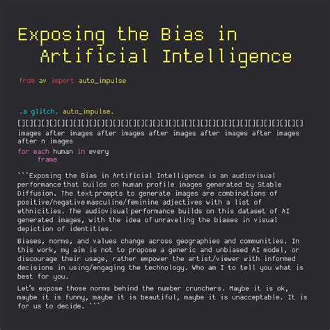 Exposing The Bias In Ai — Kıvanç Tatar