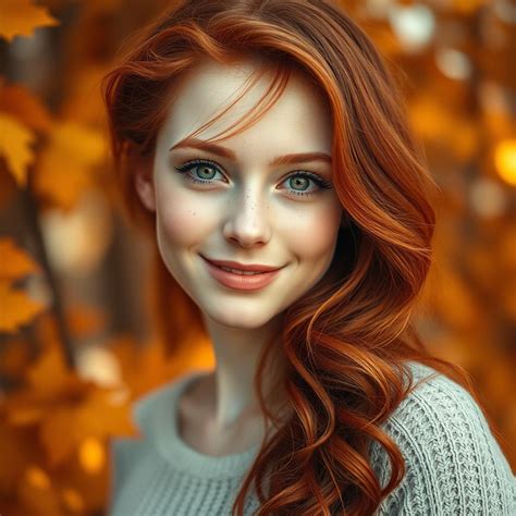 Captivating Redhead A Portrait Of Vibrant Elegance