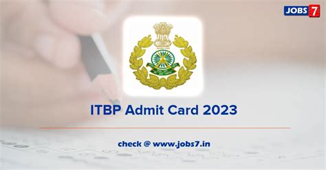 Itbp Admit Card 2023 Out Release Date
