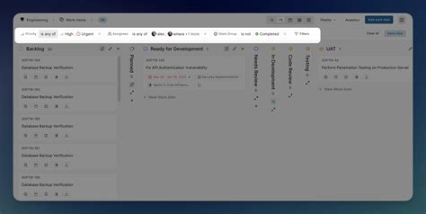 Filter Work Items Plane