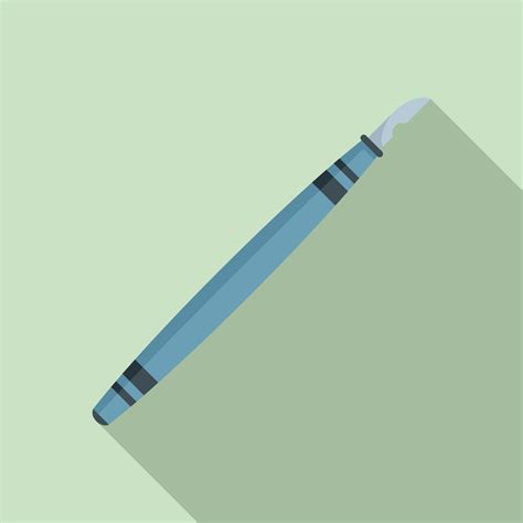 Pen Calligraphy Icon Flat Vector Nib Tool 15108249 Vector Art At Vecteezy
