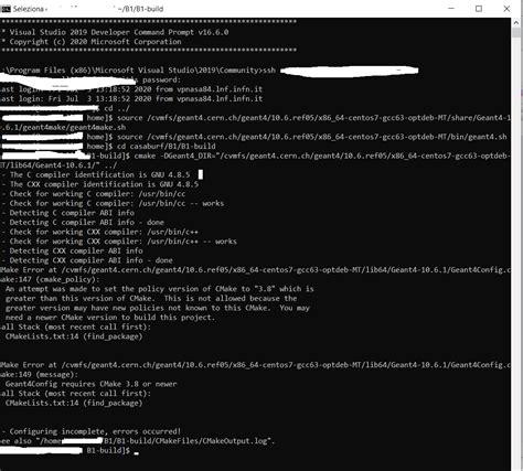 Errors During Compilation Using Old Geant4 Versions Getting Started