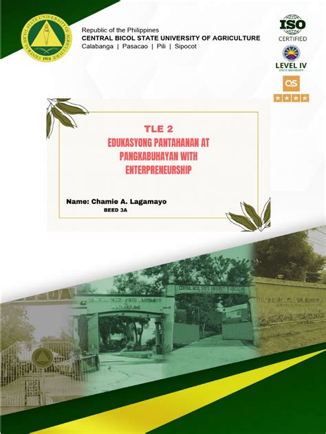 Written Output Cbsua Template Pdf