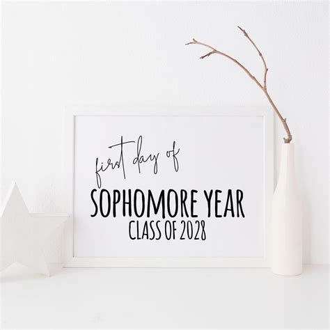 First Day Of Sophomore Year Class Of 2028 Sign Droo And Aya