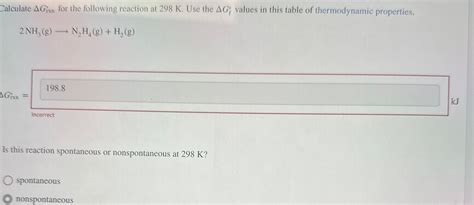 Solved Calculate ΔGrxn for the following reaction at K Chegg