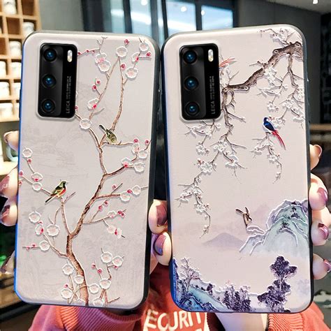 适用华为荣耀x10手机壳荣耀20s软硅胶荣耀20pro荣耀v30pro荣耀note10中国复古风个性小鸟文艺范插画情侣xs潮虎窝淘