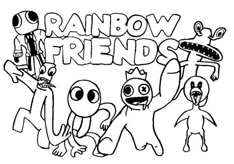 Rainbow Friends Coloring Page And Coloring Book