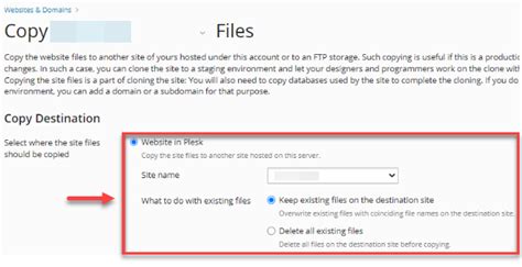 Duplicate Website Content To Another Domain In Plesk