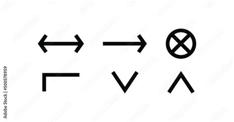 Set Of Logical Operators Symbols Set Of Logical Operators Icons Stock