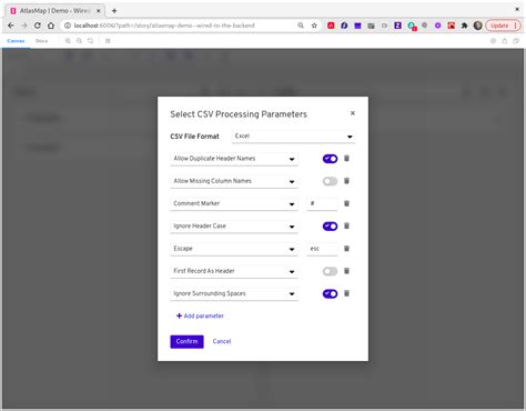 Ui Malformed Csv Processing Parameters Dialog · Issue 2746 · Atlasmapatlasmap · Github