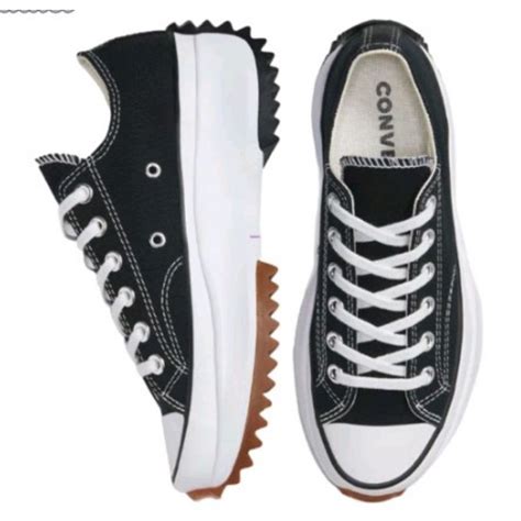 Jual Sepatu Convers Black And White Run Star Hike Lugged Shopee Indonesia