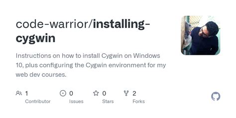 github code warrior installing cygwin instructions on how to install