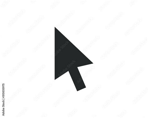 Arrow Computer Mouse Cursor Icon Clicking Pointer Logo Symbol Sign Vector Illustration Image