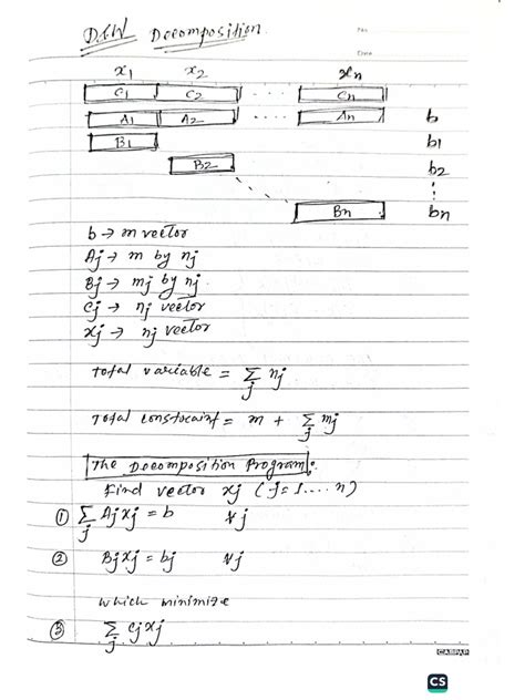dantzig wolfe decomposition pdf