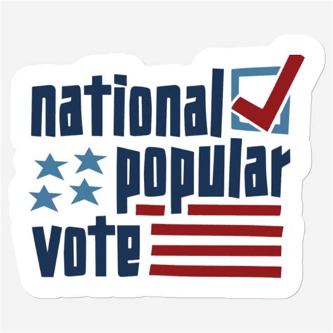 National Popular Vote Flag Style Stickers Sold By Stockyard