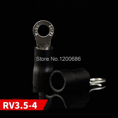 42mm 홀 링 Rv35 4 원형 사전 절연 단자 O 형 냉간 압착 단자 구리 코 Rv4 4 100 개가방 전기 장비