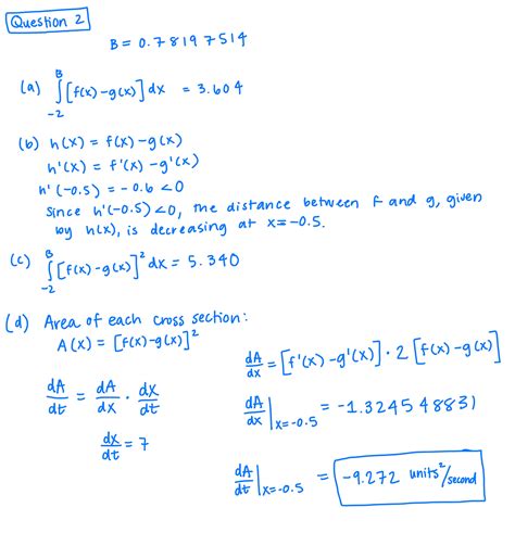 Early Solutions To The AP Calculus AB Free Response