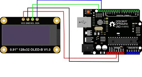 Monochrome 091”128x32 I2c Oled Display Skudfr0648
