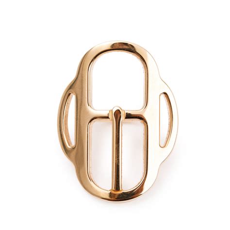 Hermes Rose Gold Plated Metal Mini Boucle Twilly Ring W Box Oliver Jewellery