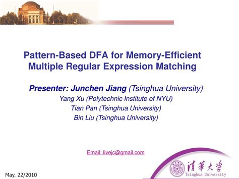 Ppt Pattern Based Dfa For Memory Efficient Multiple Regular