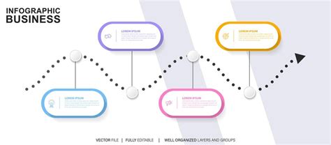 Premium Vector Line Step Infographic 4 Options Workflow Diagram