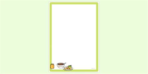 Simple Blank Breakfast Page Border Page Borders Twinkl