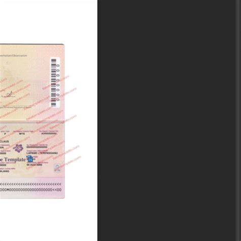 Malaysia Passport Template Psd V1 High Quality Fake Template