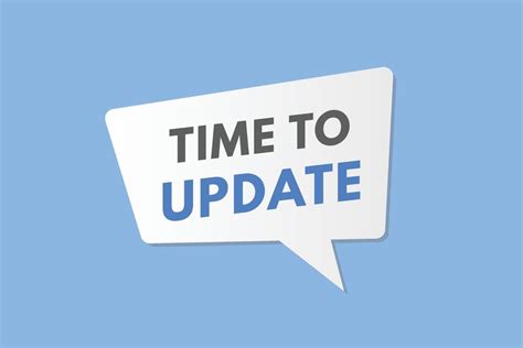 Time To Update Text Button Time To Update Sign Icon Label Sticker Web