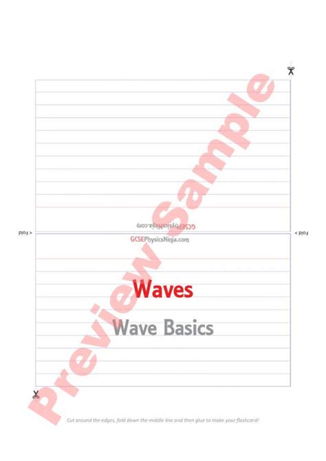 Waves Flashcards PDF GCSEPhysicsNinja