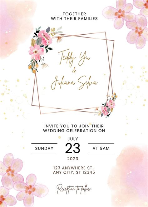 Wedding Invitation Templates Free 60 Photos