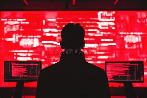 Cybersecurity Specialist Red Alert System Network Hacker Digital