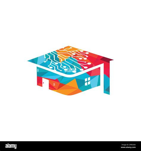 Technology School Logo Design Concept Artificial Intelligent