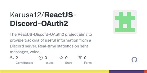 GitHub Karusa ReactJS Discord OAuth The ReactJS Discord OAuth Project Aims To Provide