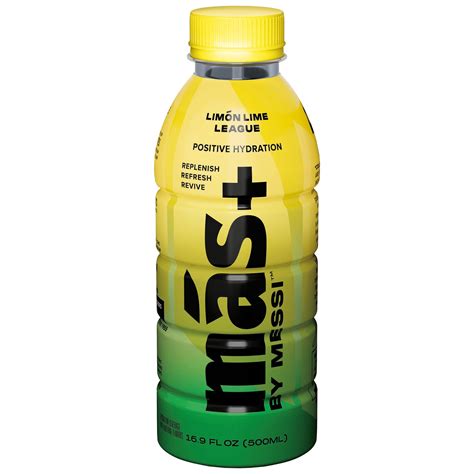 Mas By Messi Hydration Drink Limón Lime League 169oz Single Serve