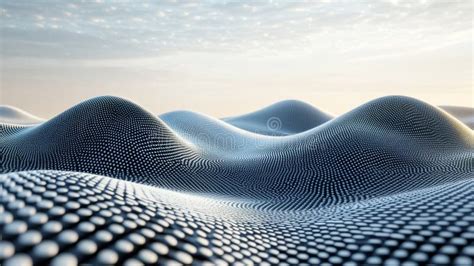 The Abstract Digital Landscape Features A Blue And White Grid Pattern