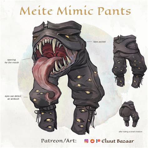 Oc Art Meite Mimic Pants” Wondrous Item” Eluut Bazaar R