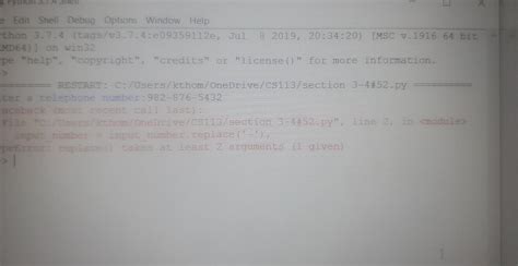 Solved Edit Shell Debug Options Window Help Thon 374