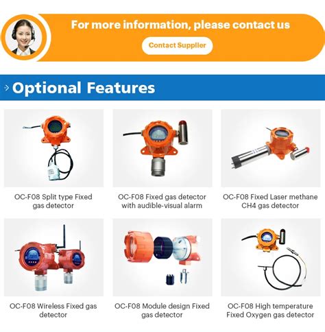 Oc F08 Wall Mounted Argon Ar Gas Leakage Detector For Industrial Scene Buy Fixed Gas Leak
