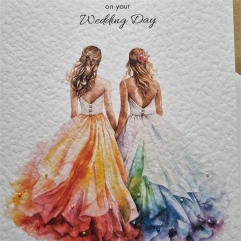 Personalised Lesbian Wedding Day Card Same Sex Couple Mrs And Mrs