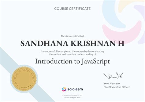 Javascript Webdevelopment Alwayslearning Sandhana Krishnan