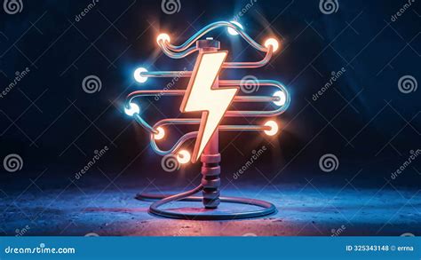 Generative Ai An Electrical Circuit Connected To A Grounding Rod With