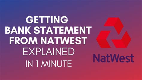 How To Get Bank Statement From Natwest App In YouTube