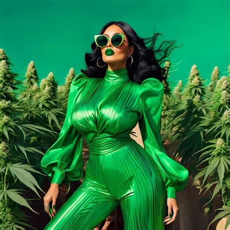 Premium Photo Sexy Farmer Amidst Huge Cannabis Plants