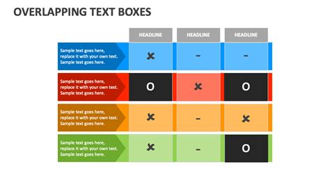 Overlapping Text Boxes Template For PowerPoint And Google Slides PPT Slides