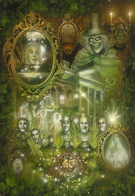 Haunted Mansion Evening Constitutional By Artist Tony Harris Haunted