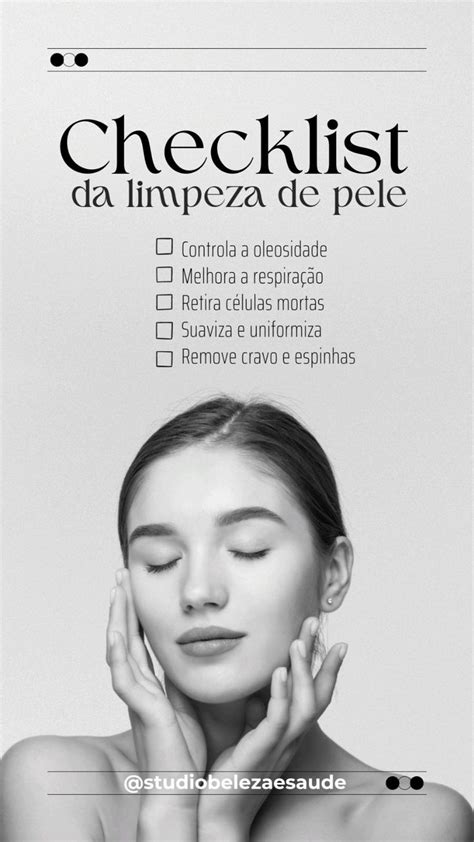 Check List Da Limpeza De Pele Limpeza De Pele Produtos De Cuidados Para A Pele Cuidados Com