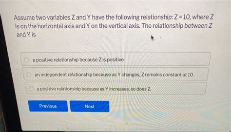 Solved Assume Two Variables Z And Y Have The Following Chegg