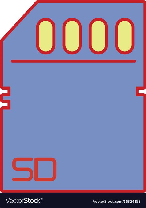 Technology Micro Sd Data Memory Royalty Free Vector Image