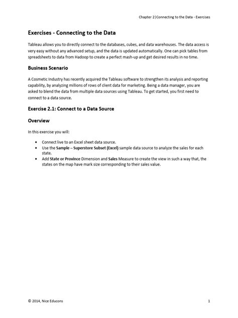 2 Connecting To The Data Pdf Microsoft Excel Data