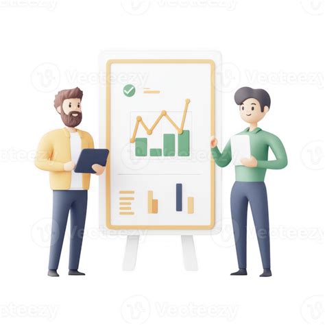 Two Professionals Analyzing Data On A Digital Display With Financial
